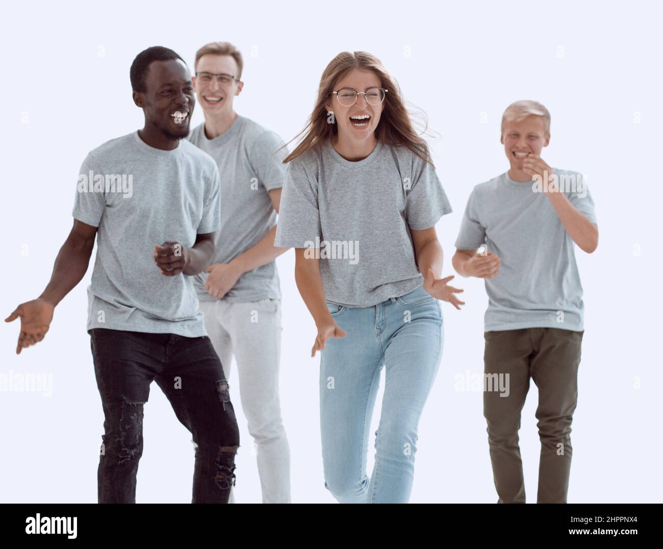 in full growth. group diverse of lively young people Stock Photo - Alamy