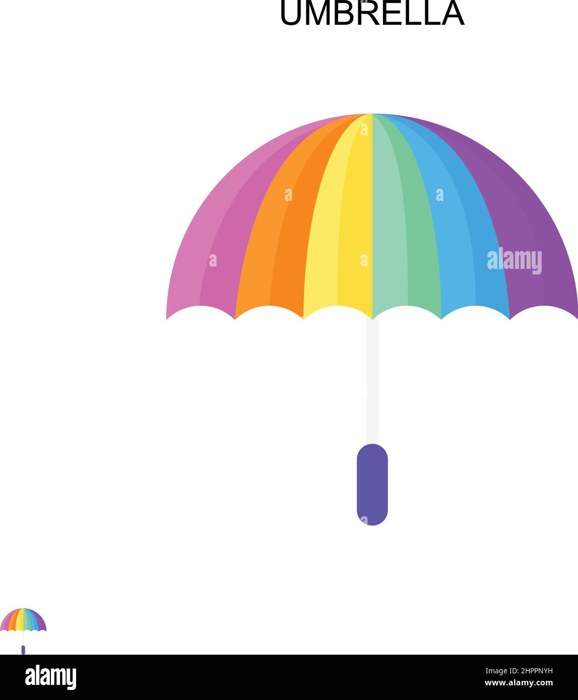 Umbrella Simple vector icon. Illustration symbol design template for ...