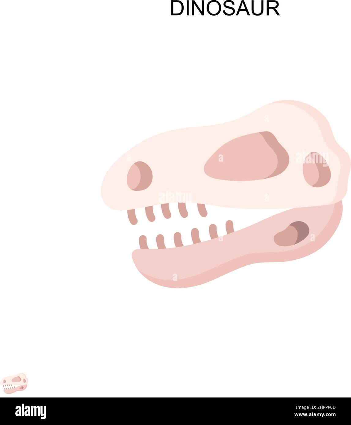 Dinosaur Simple vector icon. Illustration symbol design template for ...