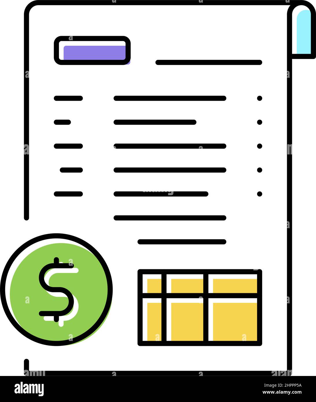 financial report color icon vector illustration Stock Vector Image ...