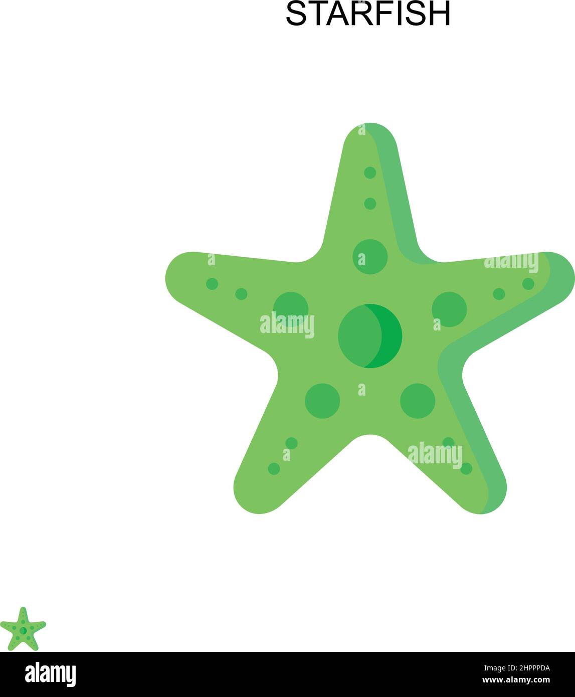 Starfish Simple vector icon. Illustration symbol design template for ...