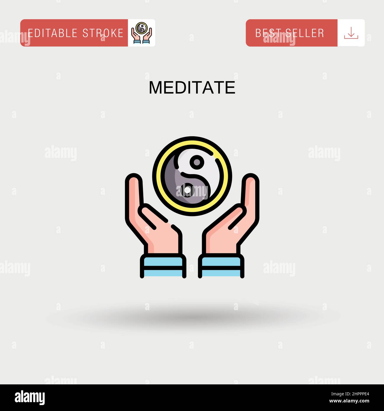 Woman meditate home calm Stock Vector Images - Alamy