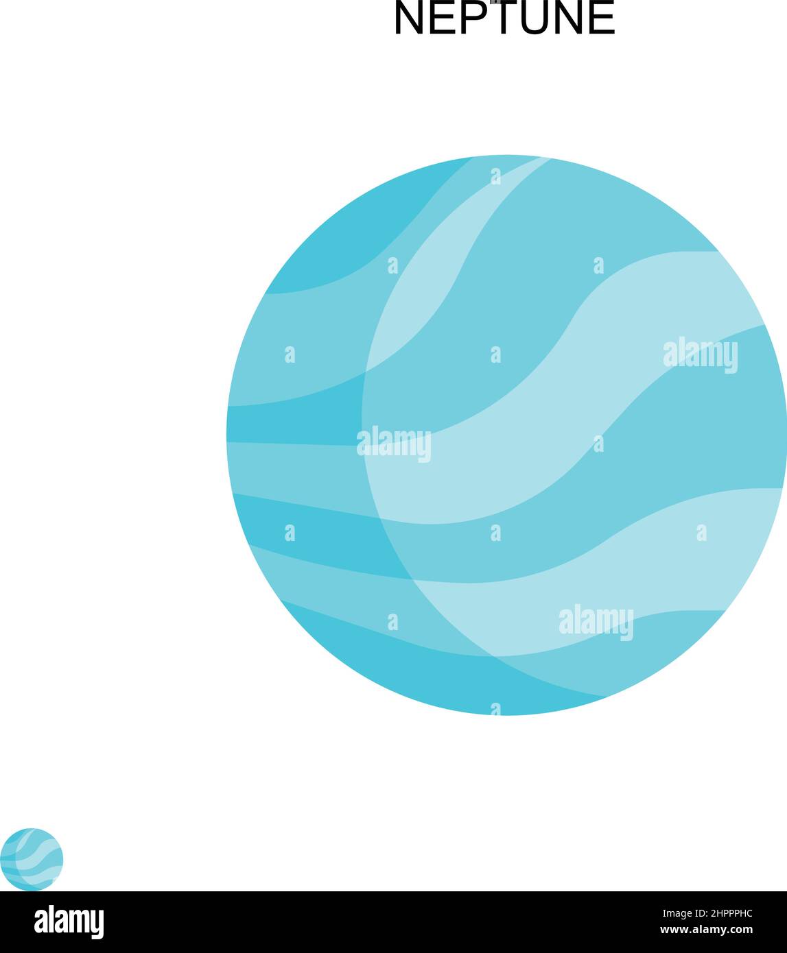 Neptune Simple vector icon. Illustration symbol design template for web ...