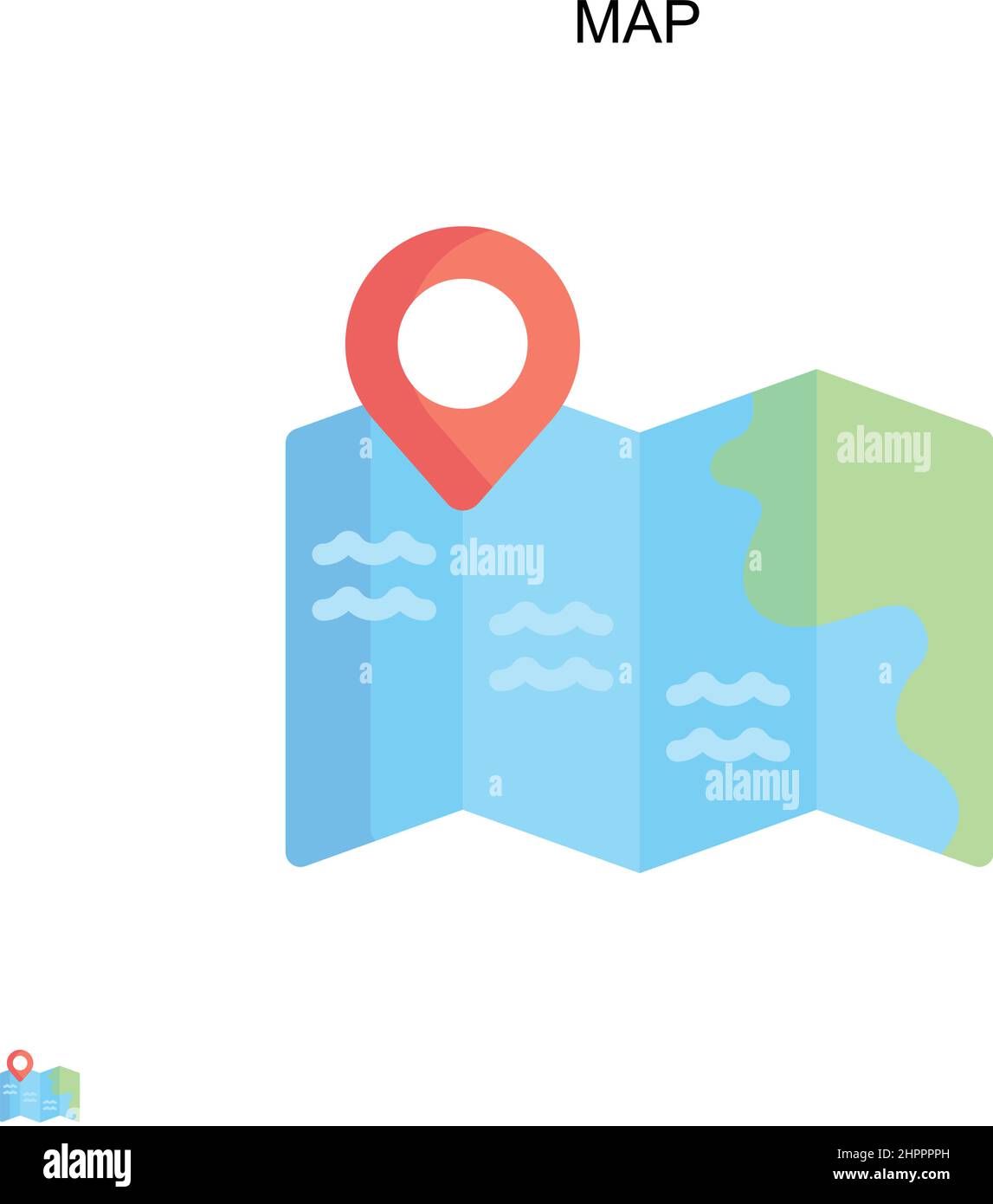 Map Simple vector icon. Illustration symbol design template for web ...