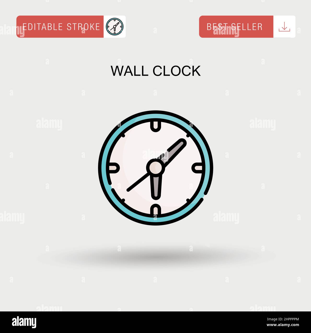 Wall clock Simple vector icon Stock Vector Image & Art - Alamy