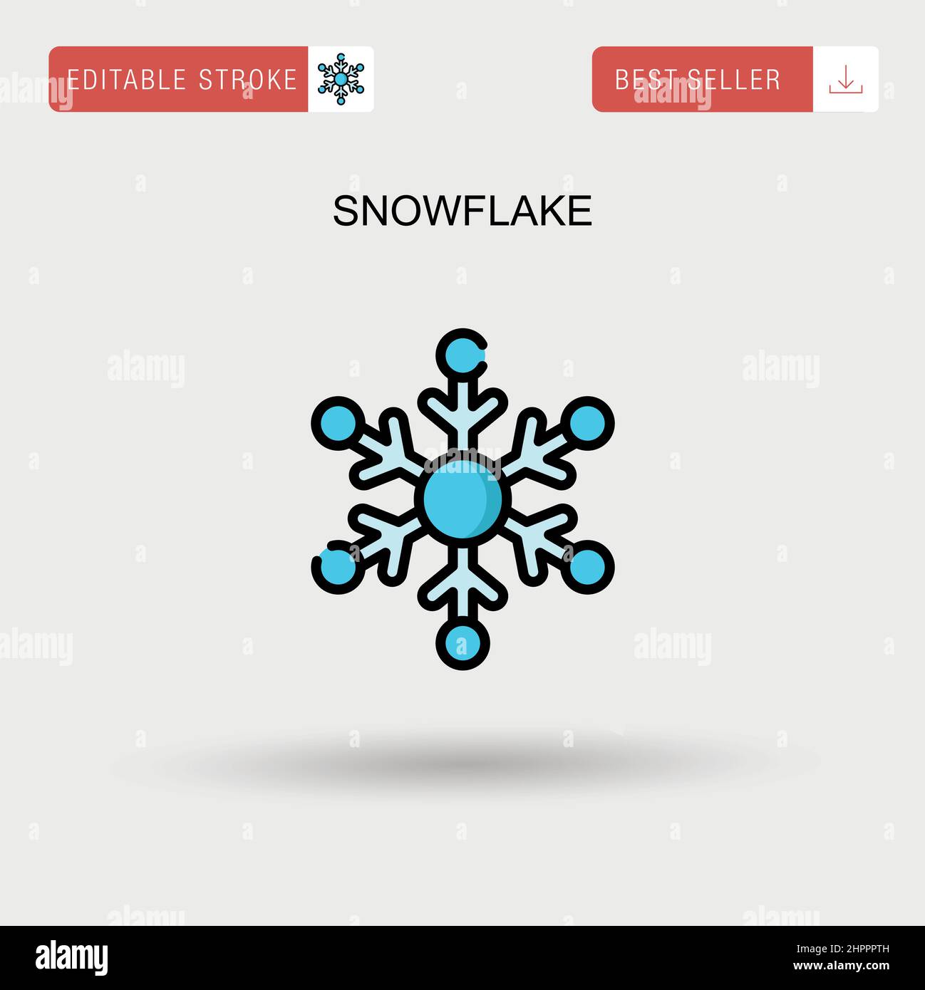 Snowflake Simple vector icon Stock Vector Image & Art - Alamy