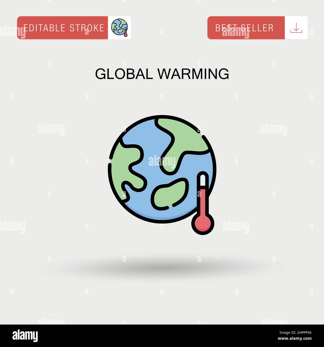 Global warming Simple vector icon Stock Vector Image & Art - Alamy