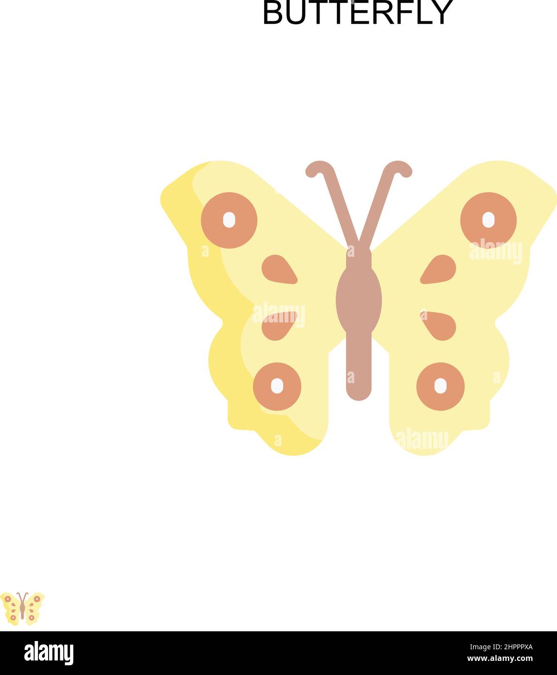 Butterfly Simple vector icon. Illustration symbol design template for ...