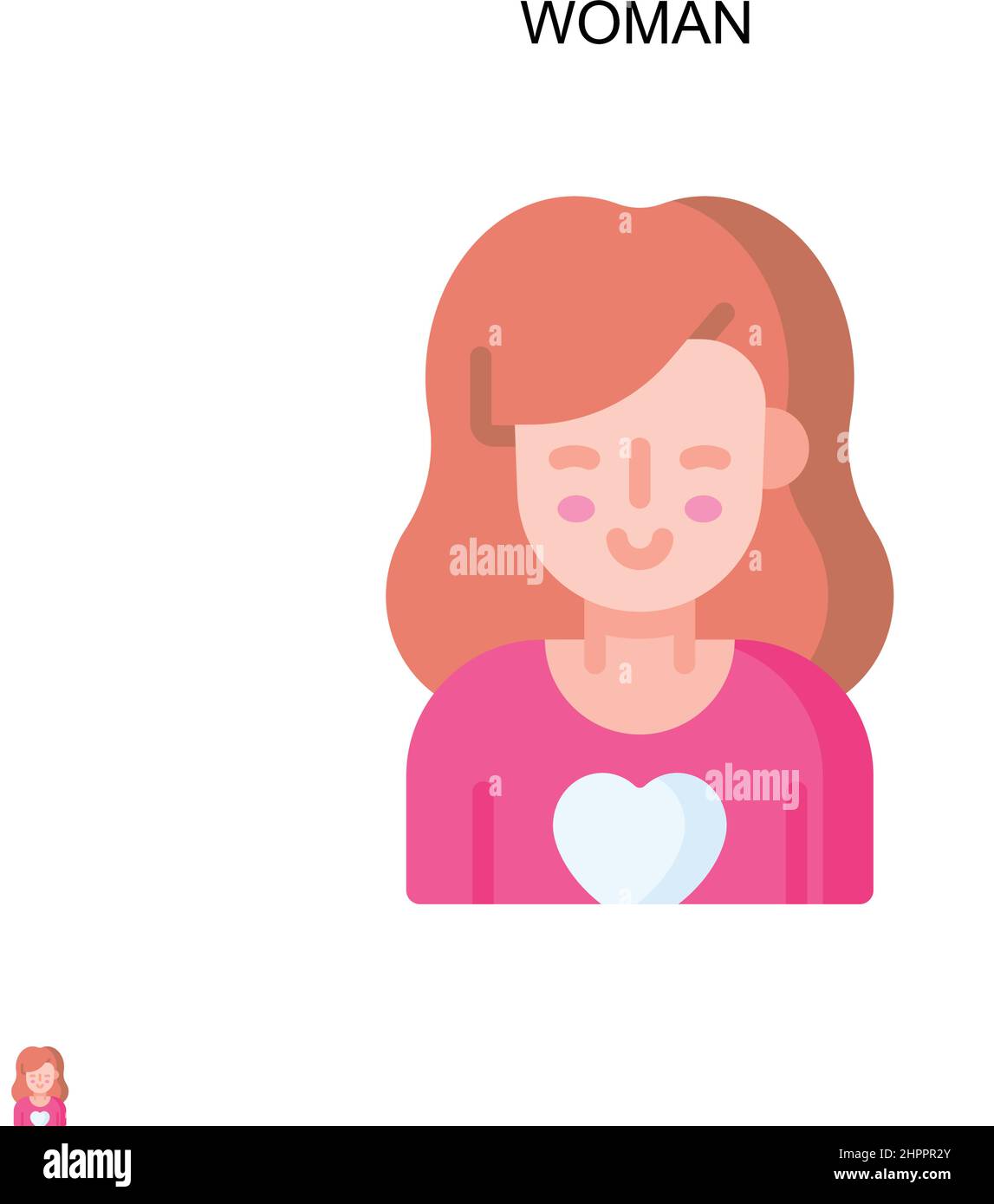 Woman Simple vector icon. Illustration symbol design template for web ...