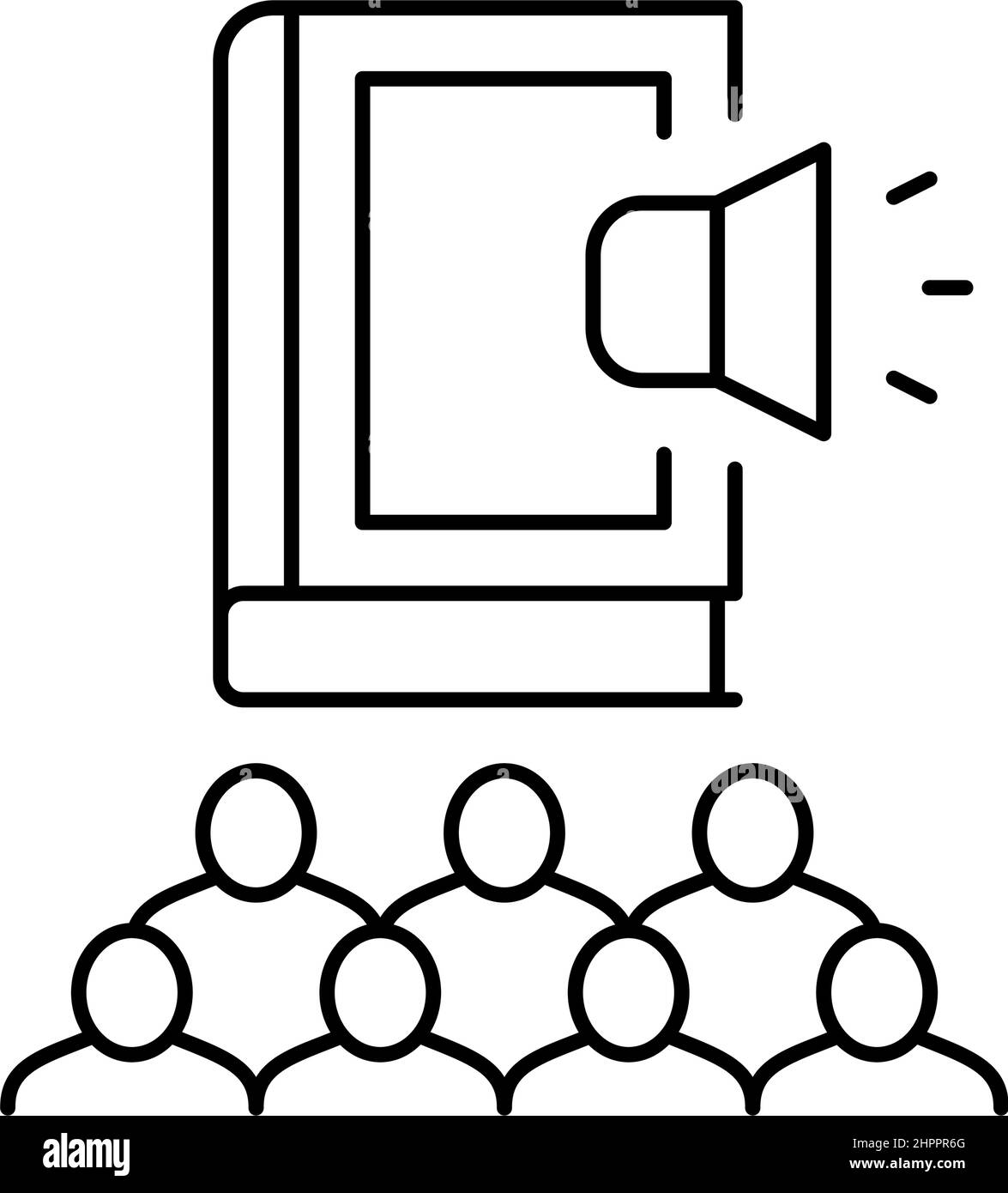 class reading education book line icon vector illustration Stock Vector ...