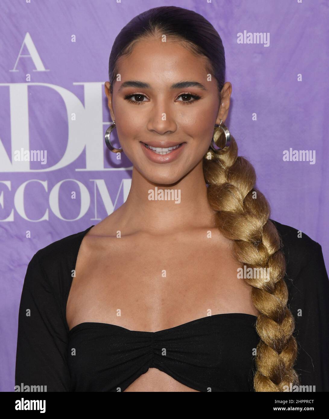 Los Angeles, CA, February 22, 2022. Eliana Carrier arrives at the World ...