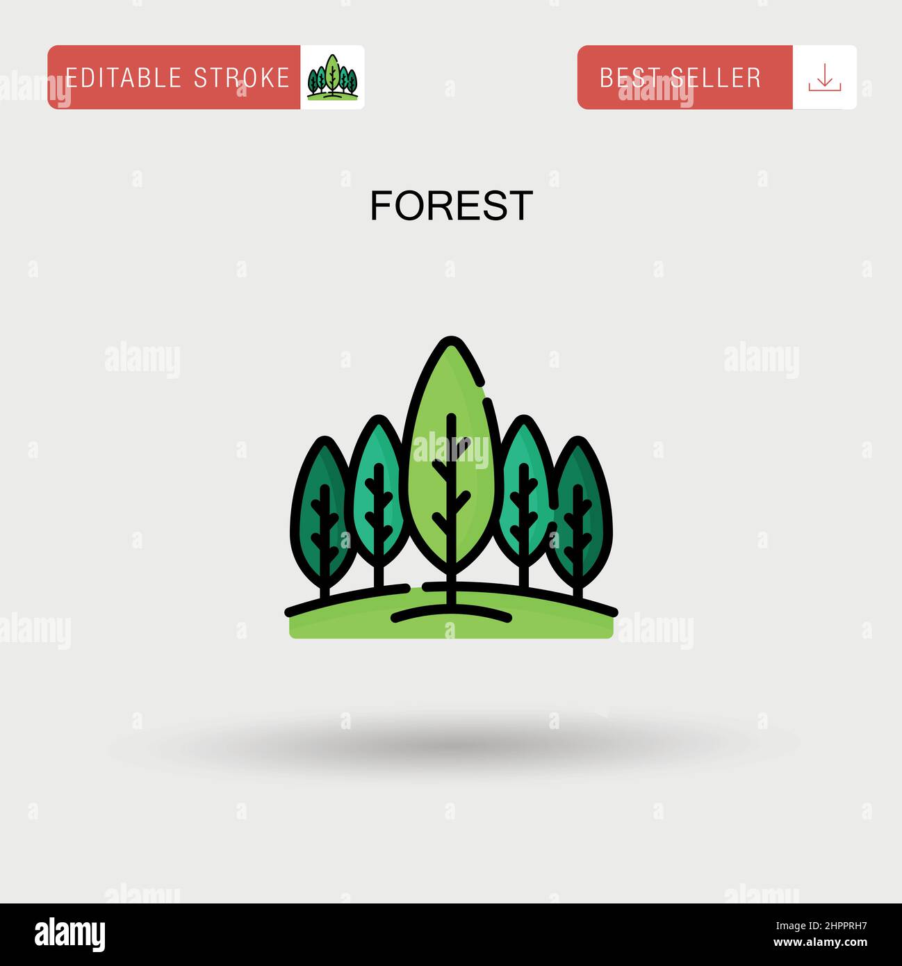 Forest Simple vector icon Stock Vector Image & Art - Alamy