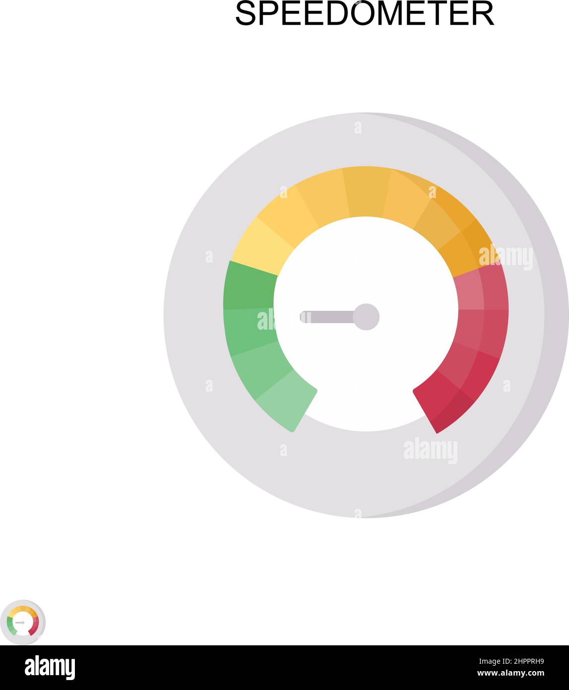 Speedometer Simple vector icon. Illustration symbol design template for ...