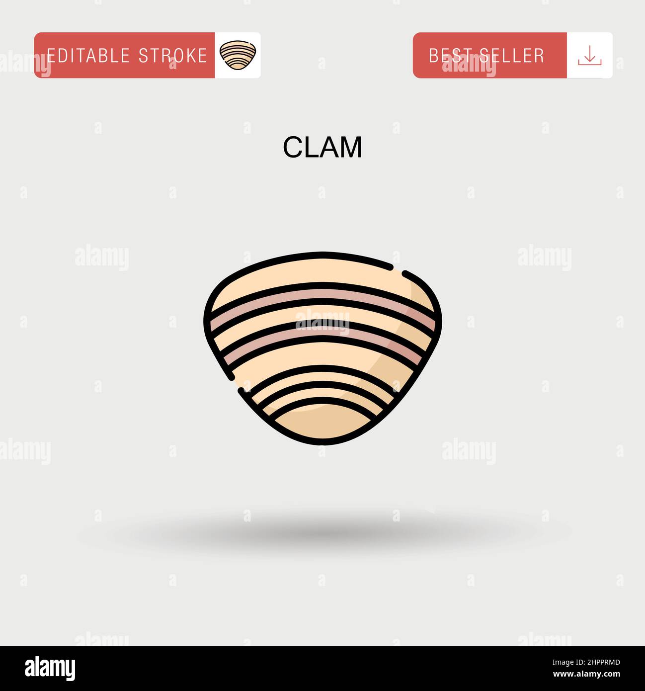 Clam Simple vector icon Stock Vector Image & Art - Alamy