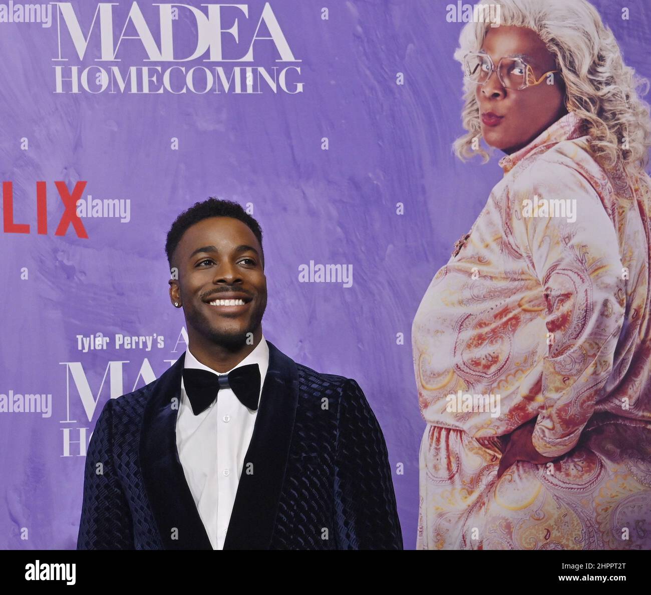 Los Angeles, United States. 23rd Feb, 2022. Cast member Brandon Black ...