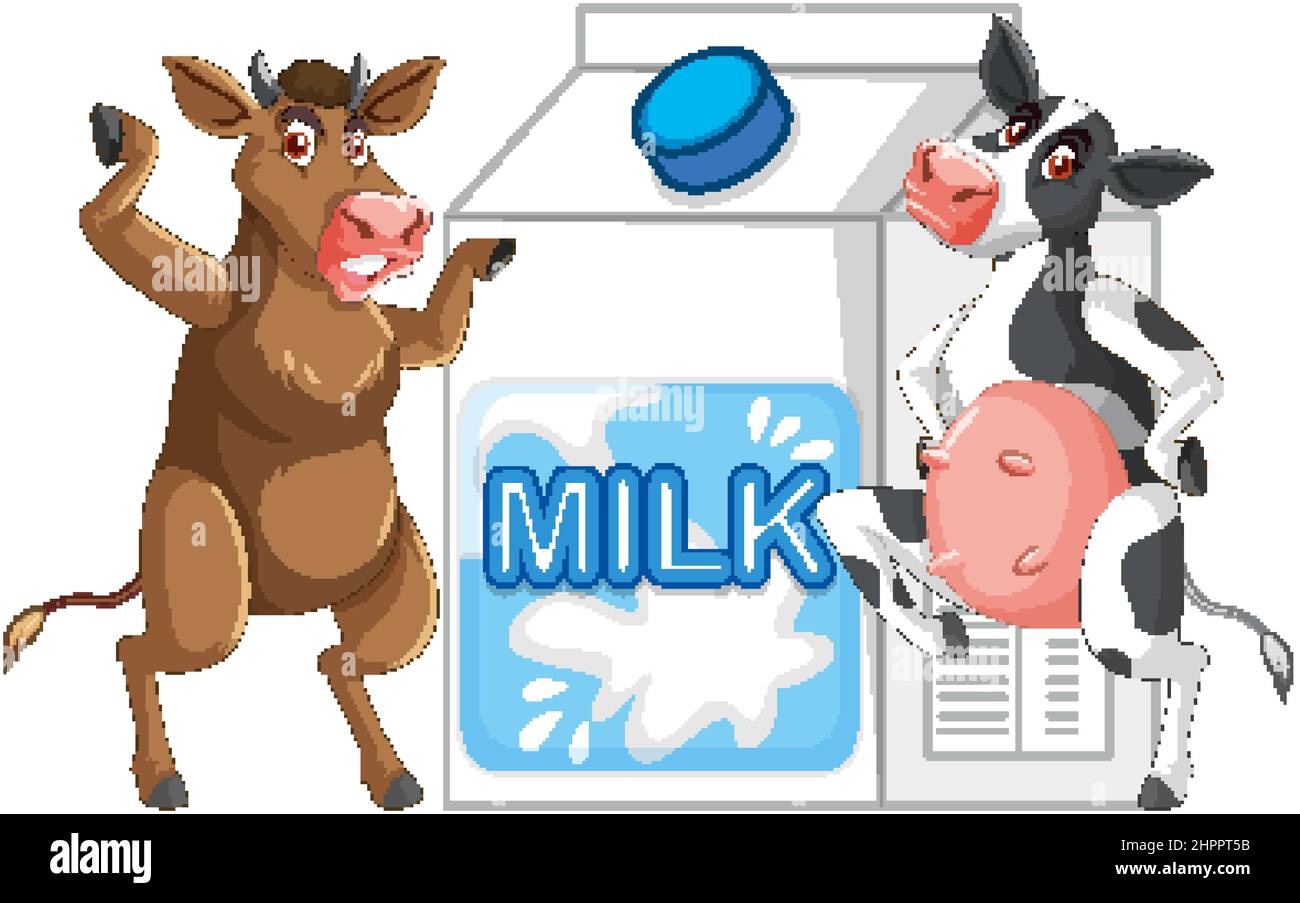 Country cows milk in Stock Vector Images - Alamy