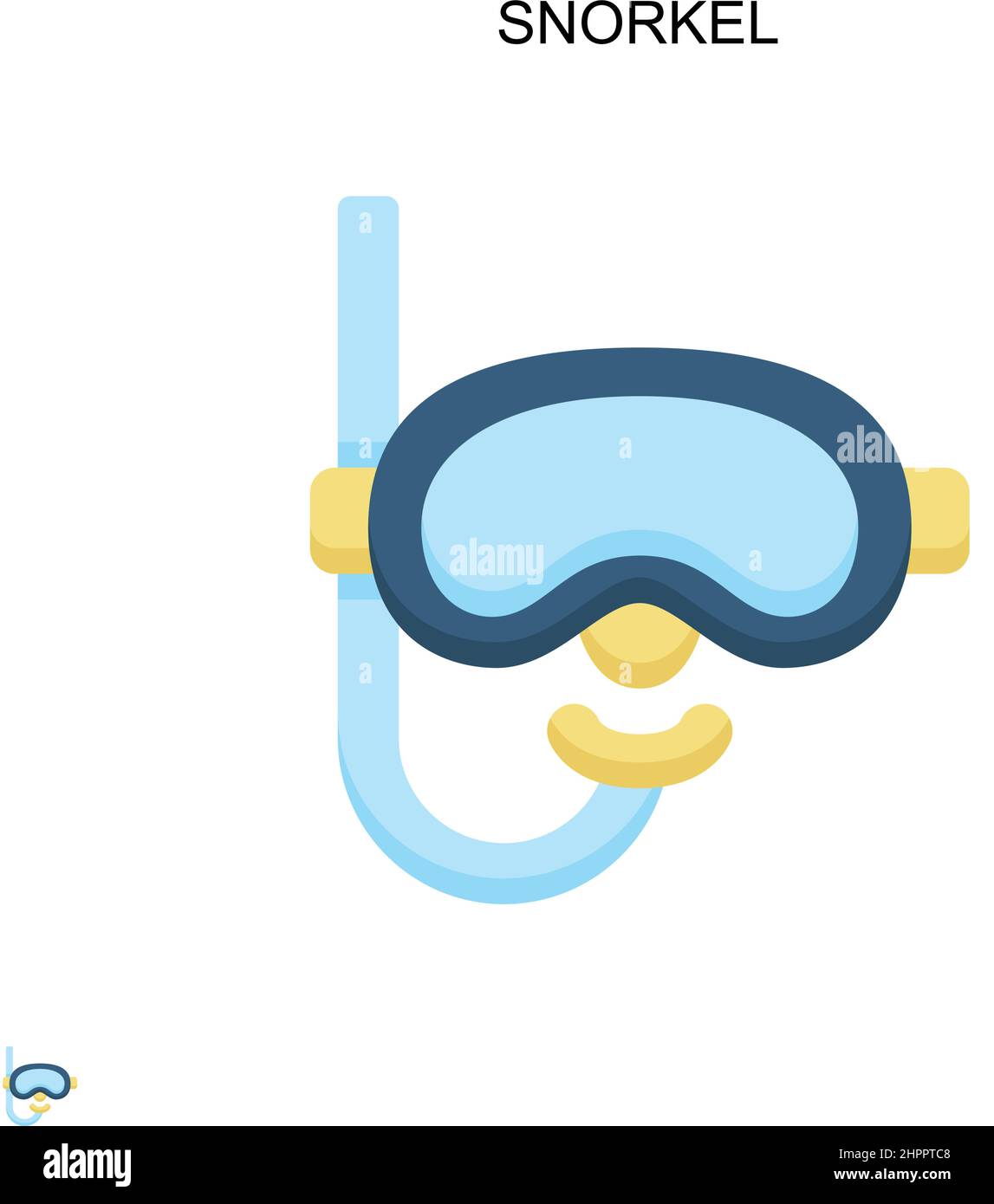 Snorkel Simple vector icon. Illustration symbol design template for web ...