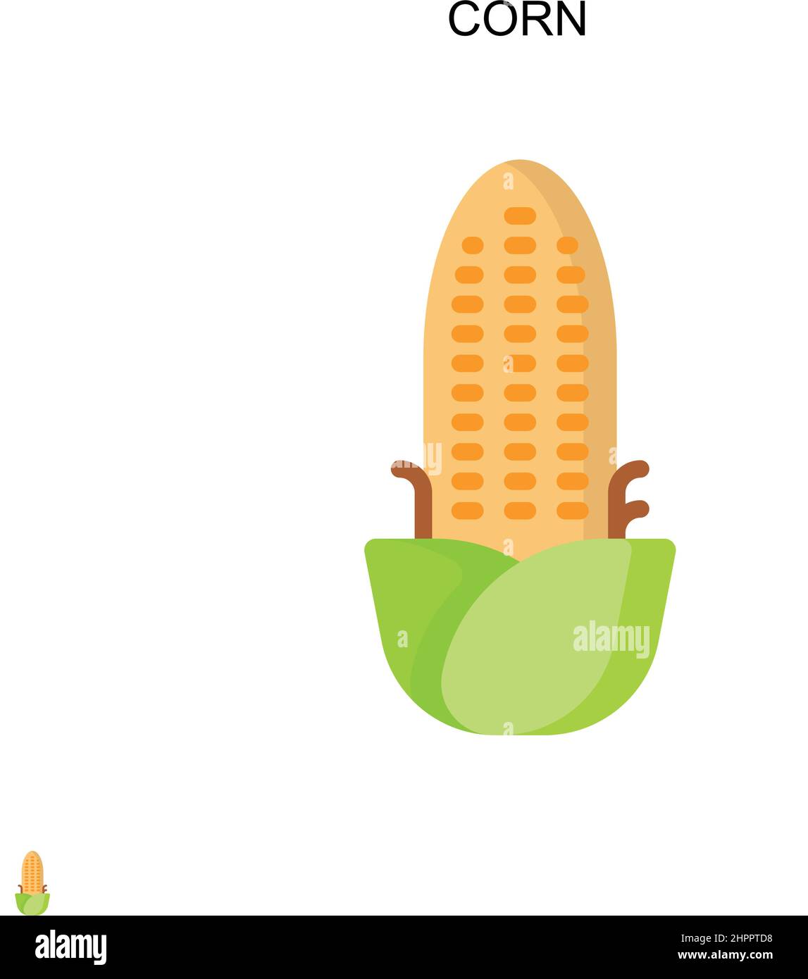 Corn Simple vector icon. Illustration symbol design template for web ...