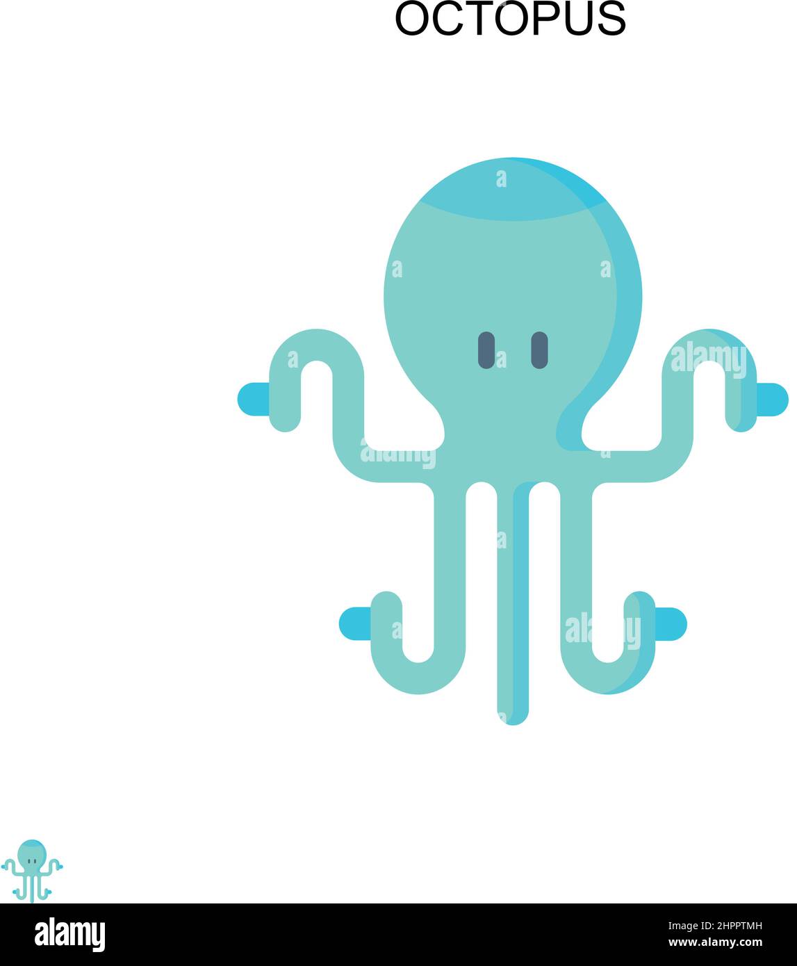 Octopus Simple vector icon. Illustration symbol design template for web ...