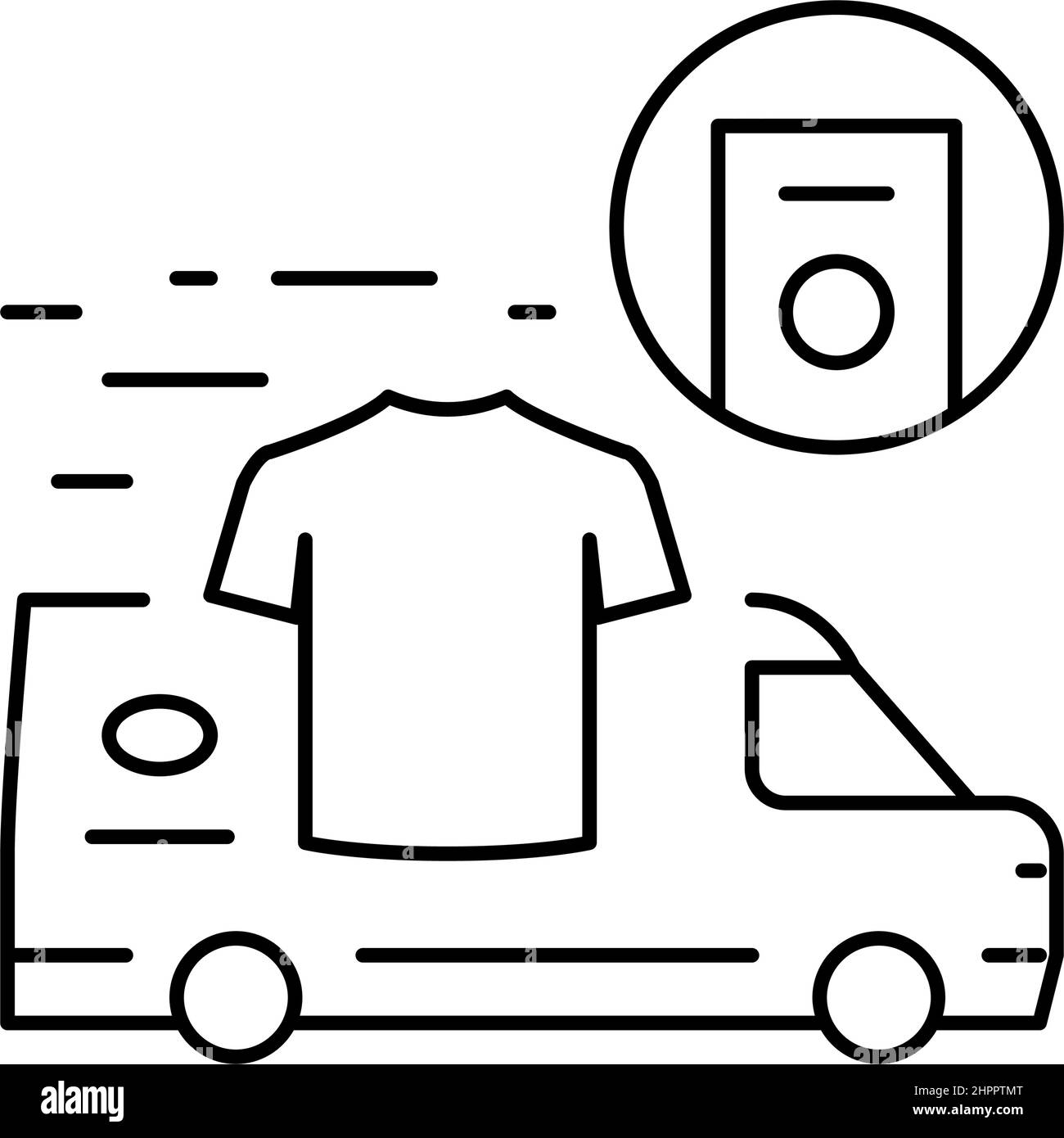 laundry pick up delivery line icon vector illustration Stock Vector ...