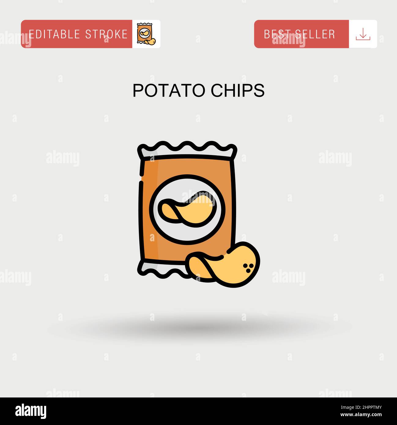 Potato chips Simple vector icon Stock Vector Image & Art - Alamy