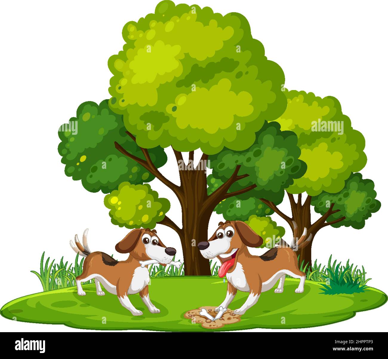 Dog digging hole Stock Vector Images - Alamy