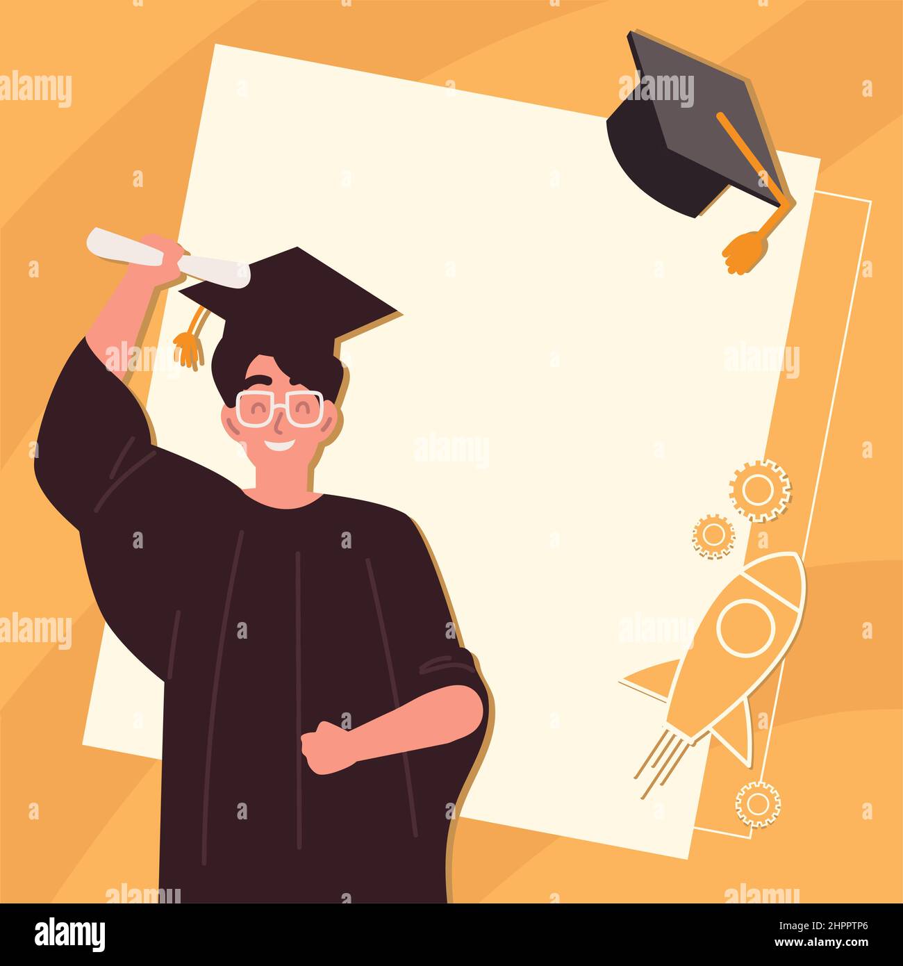 graduate man with certificate Stock Vector Image & Art - Alamy