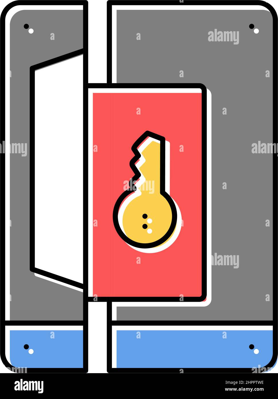 lock with key color icon vector isolated illustration Stock Vector ...