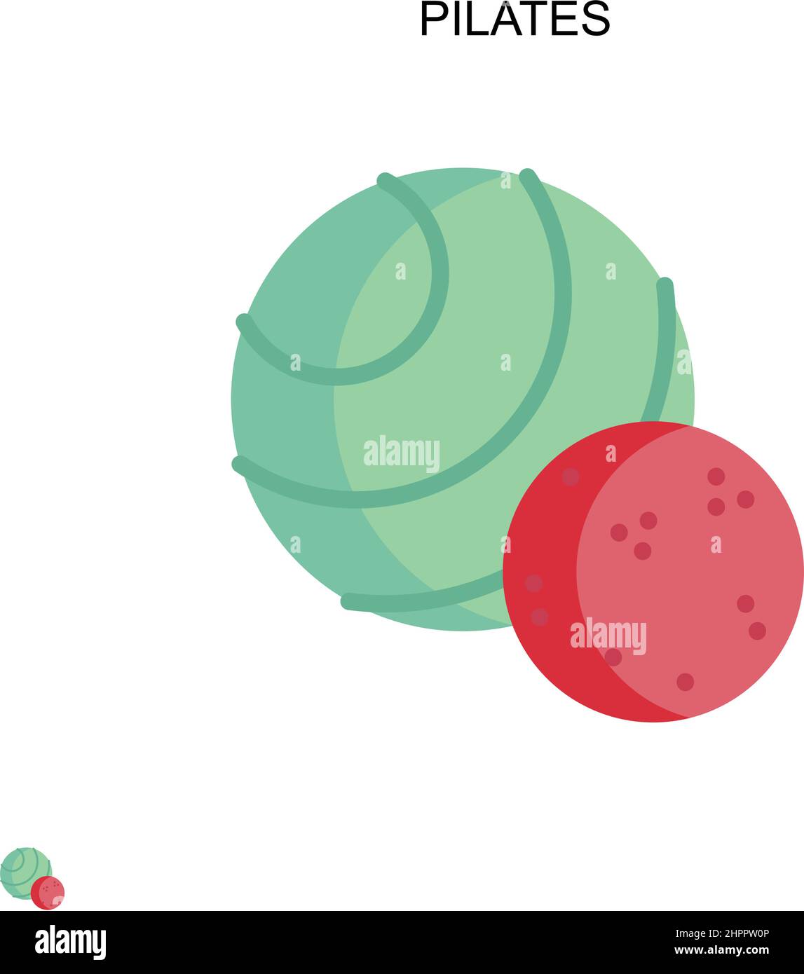 Pilates Simple vector icon. Illustration symbol design template for web ...