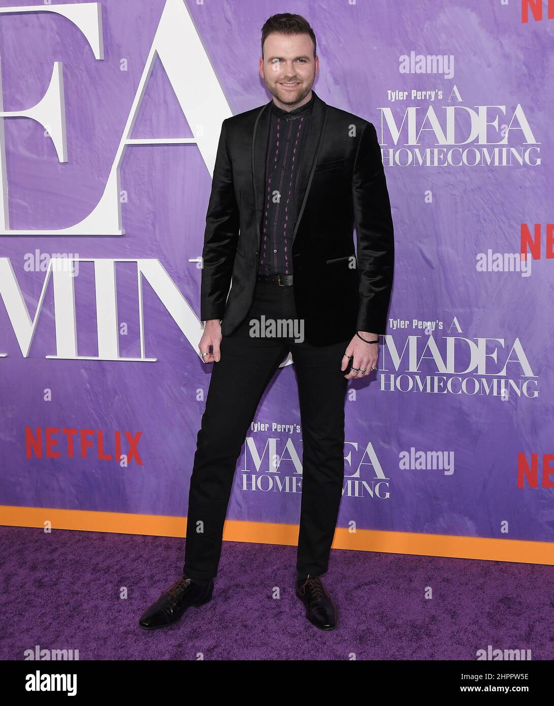 Los Angeles, CA, February 22, 2022. Scott Frenzel arrives at the World ...