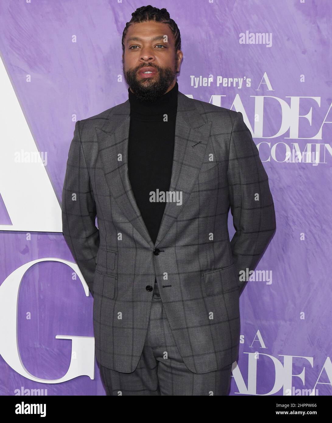 Los Angeles, CA, February 22, 2022. DeRay Davis arrives at the World ...