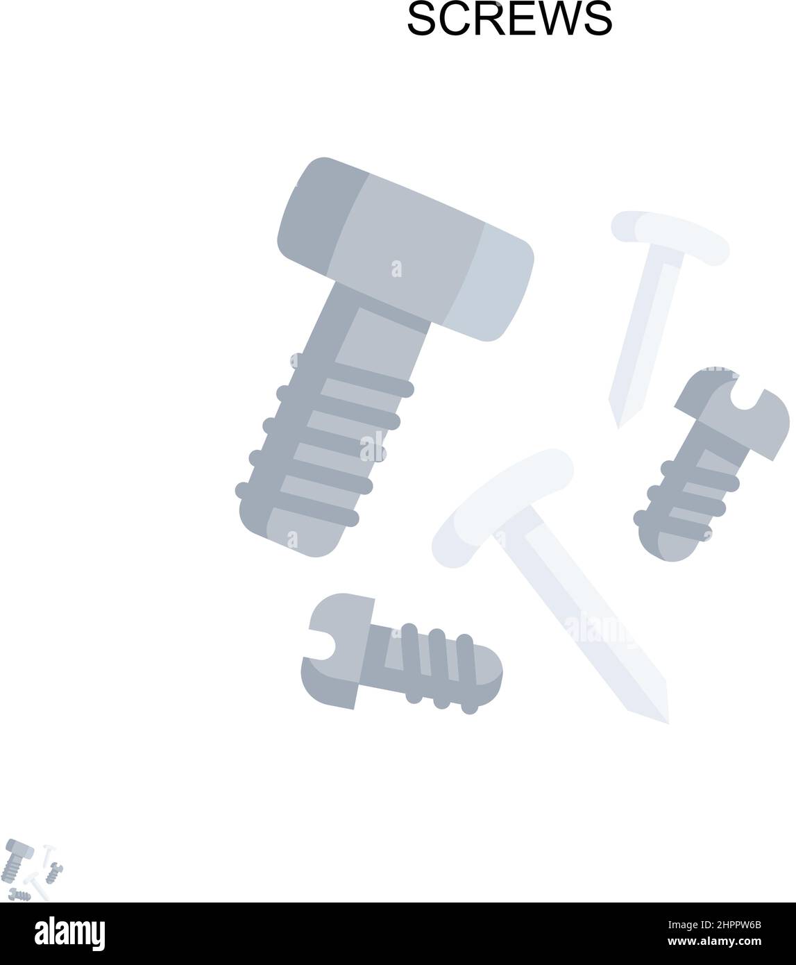 Screws Simple vector icon. Illustration symbol design template for web ...