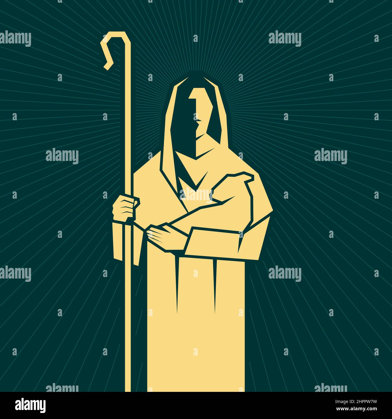Good shepherd jesus cross hi-res stock photography and images - Alamy