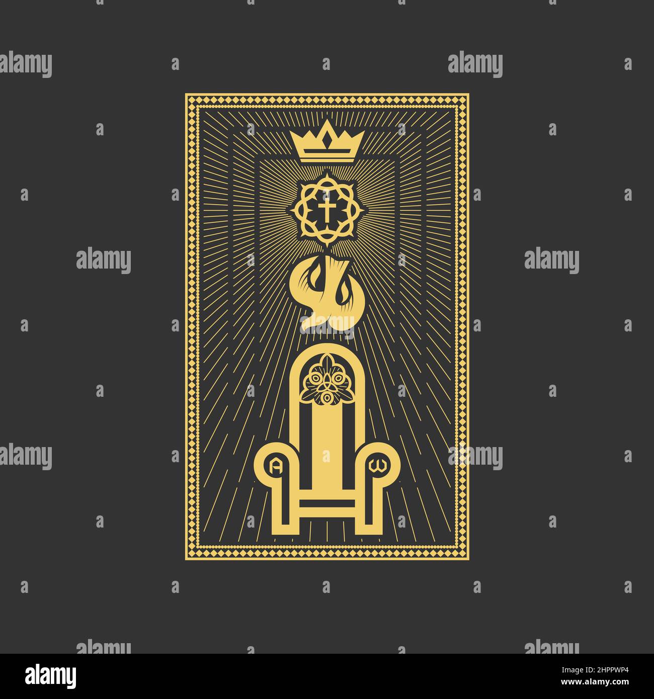Christian illustration. The magnificent seal of the Holy Trinity: God ...