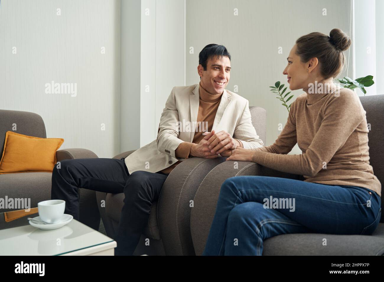 Middle aged companion see hand hi-res stock photography and images - Alamy