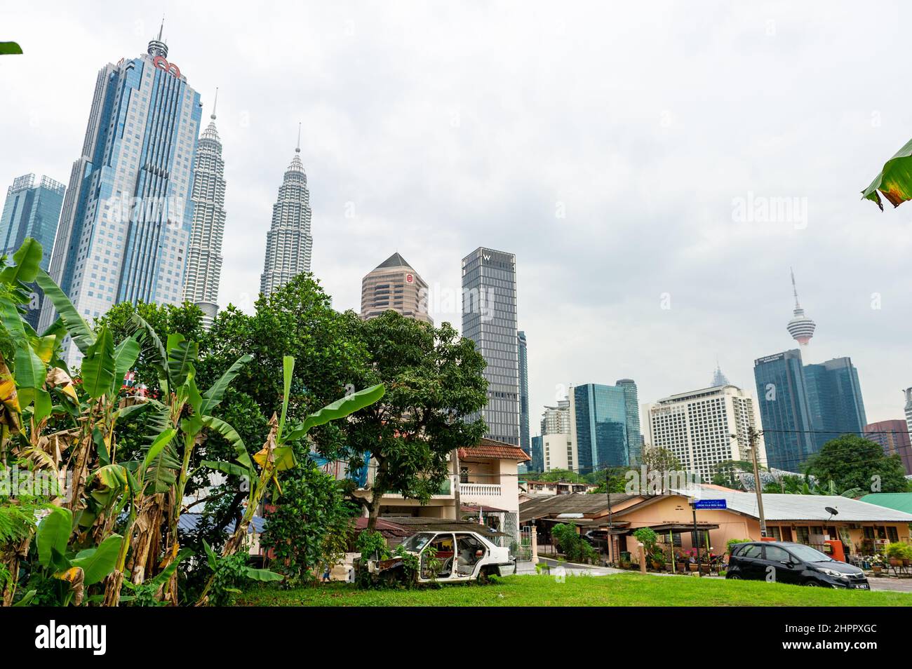 Kuala Lumpur Skyline from Kampung Baru Stock Photo - Alamy