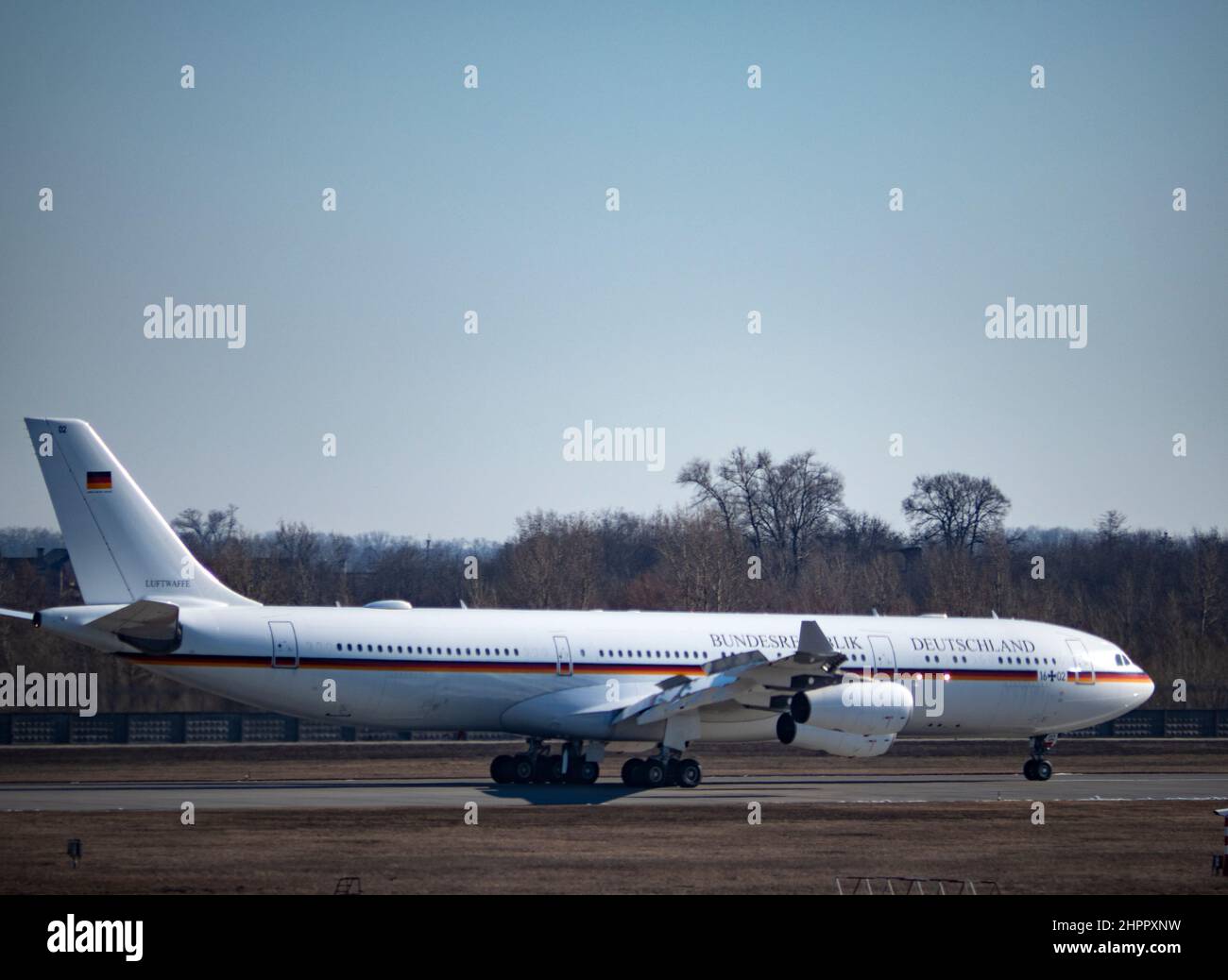 16+02 German Air Force Airbus A340-313 aircraft at Boryspil Airport ...