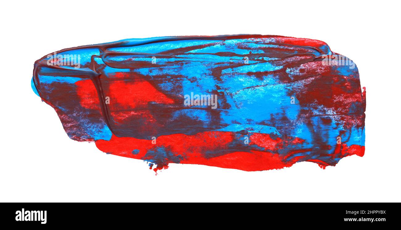 Colorful paint smear shape isolated on white background Stock Photo - Alamy