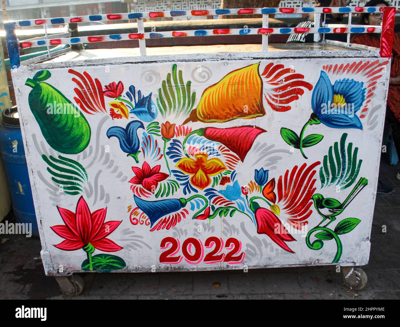 Colored Tea Stall Rickshaw Paint in TSC Stock Photo - Alamy