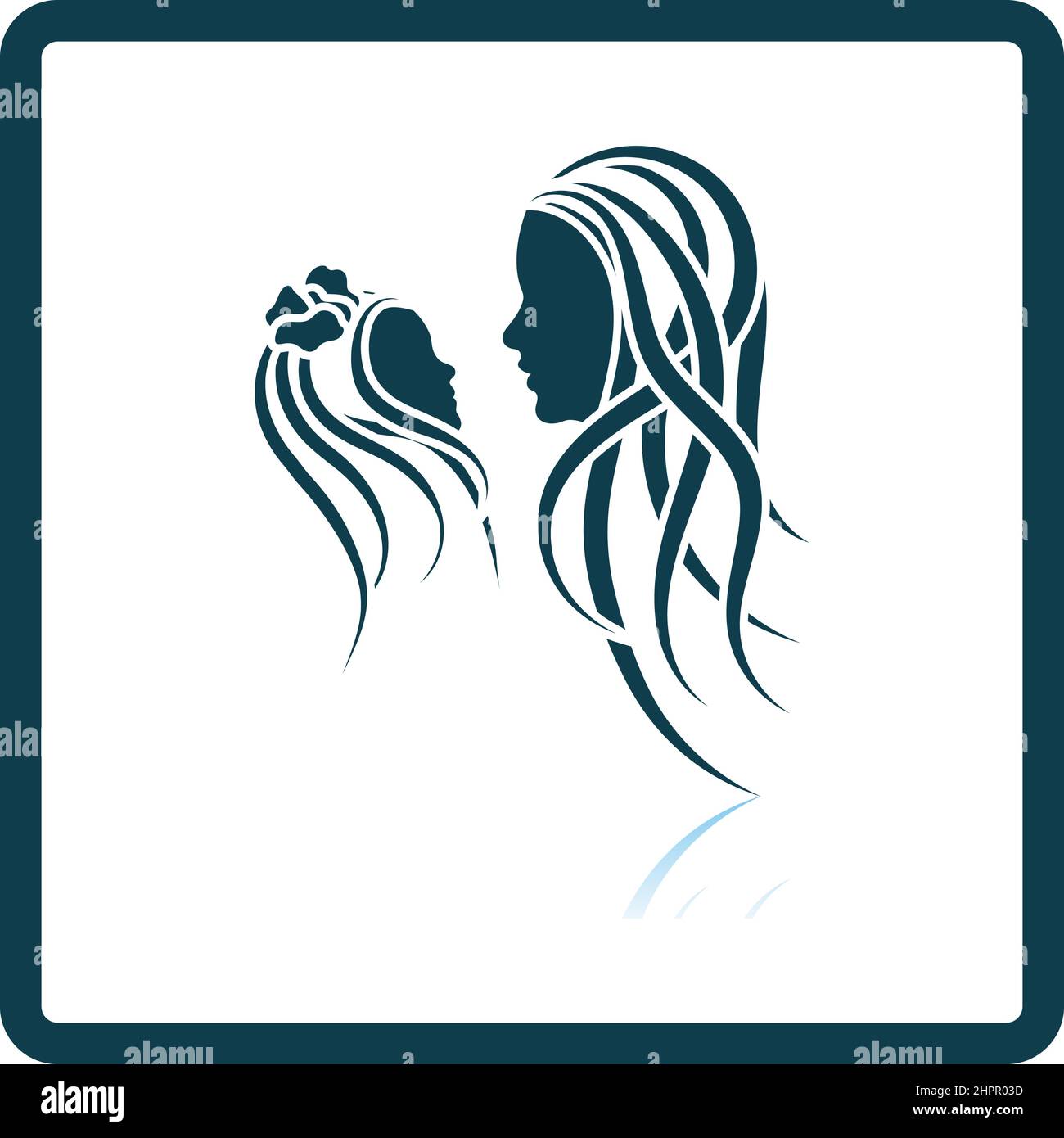 Mother and children silhouette shadow Stock Vector Images - Alamy