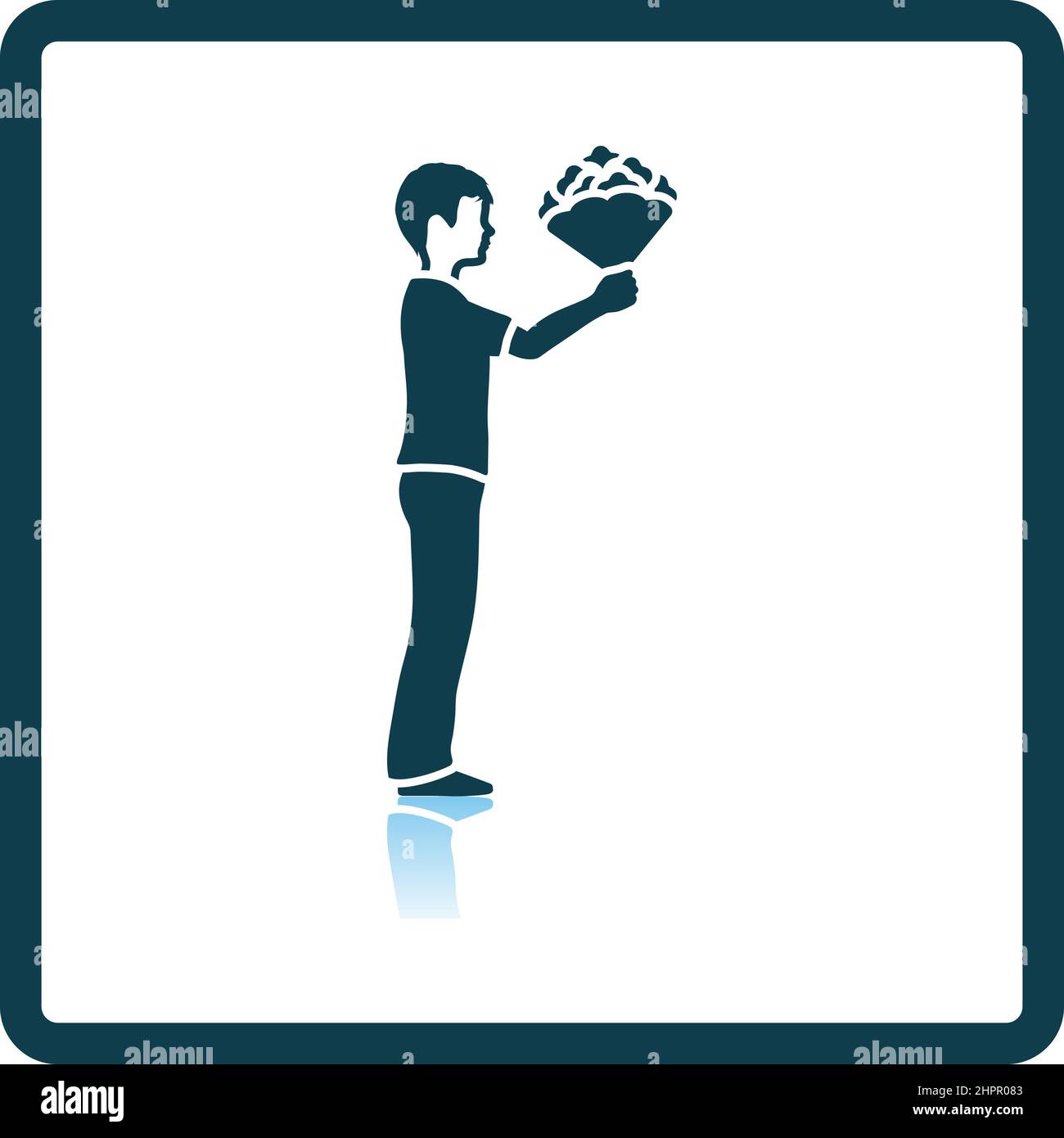 Mother's Day Icon. Square Shadow Reflection Design. Vector Illustration ...