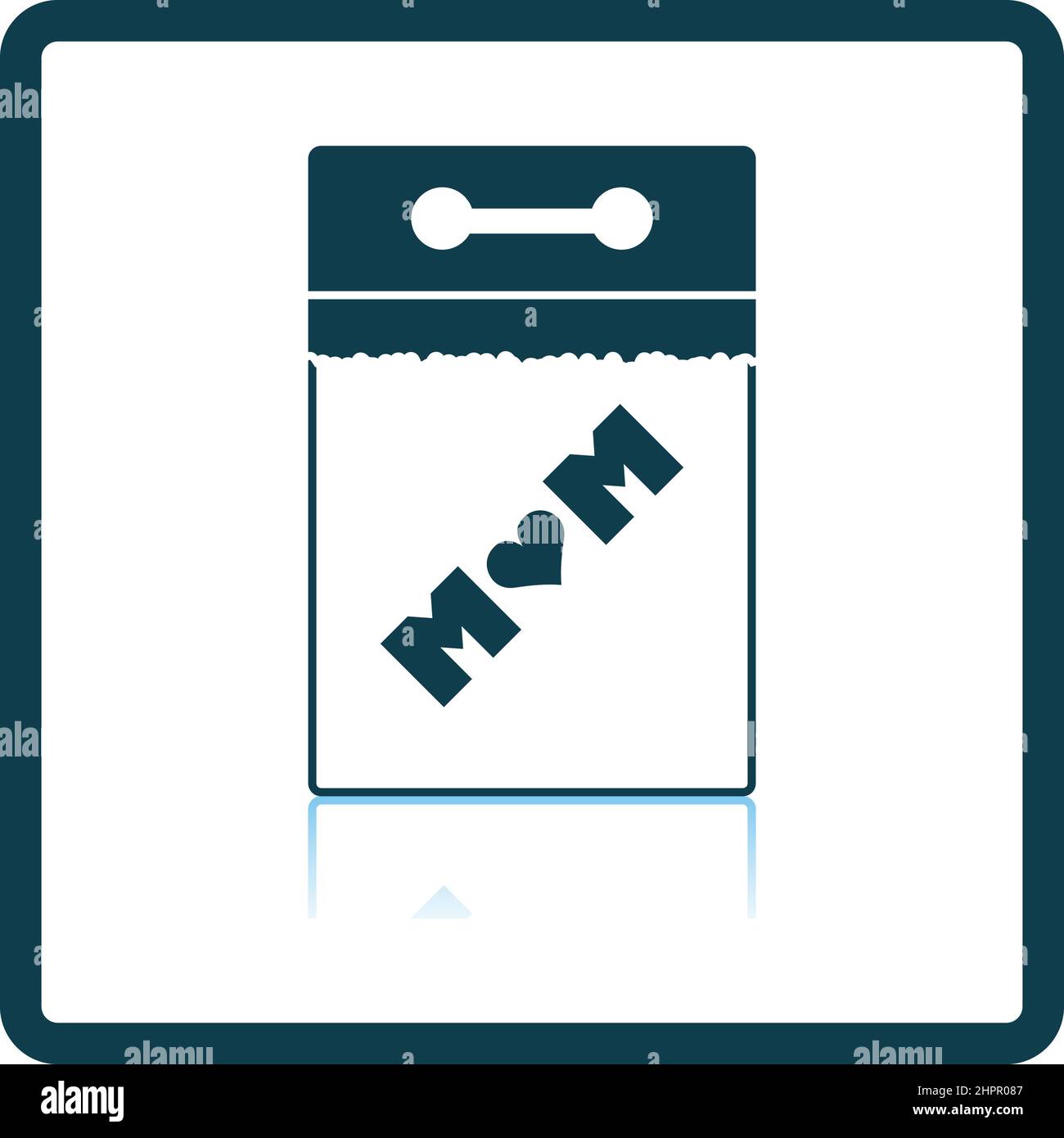 Mother's Day Icon. Square Shadow Reflection Design. Vector Illustration ...