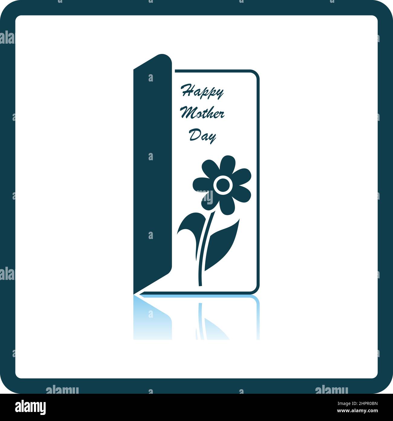 Mother's Day Icon. Square Shadow Reflection Design. Vector Illustration ...