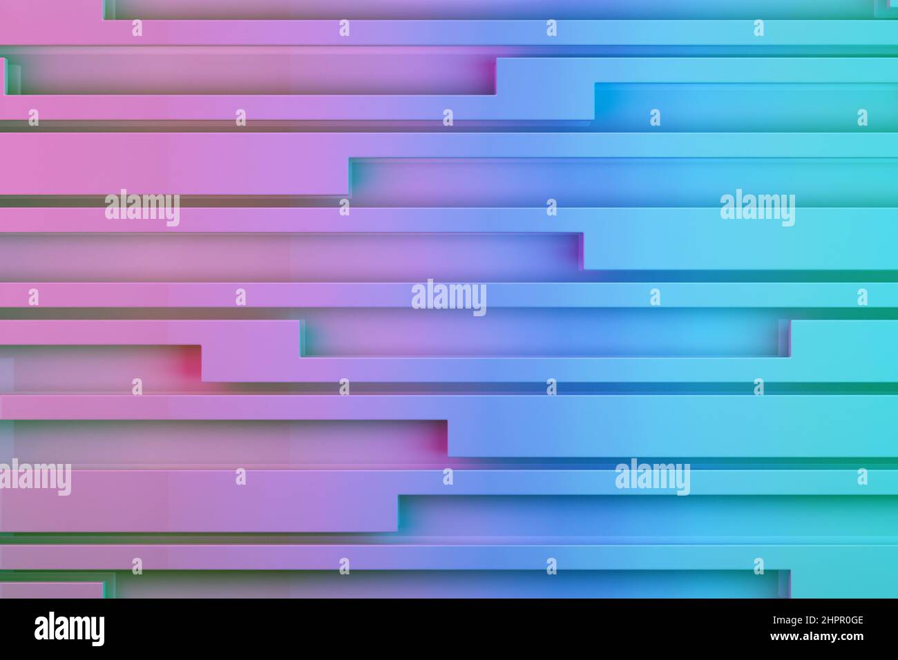 background with horizontal geometric stripes in pastel color gradient ...