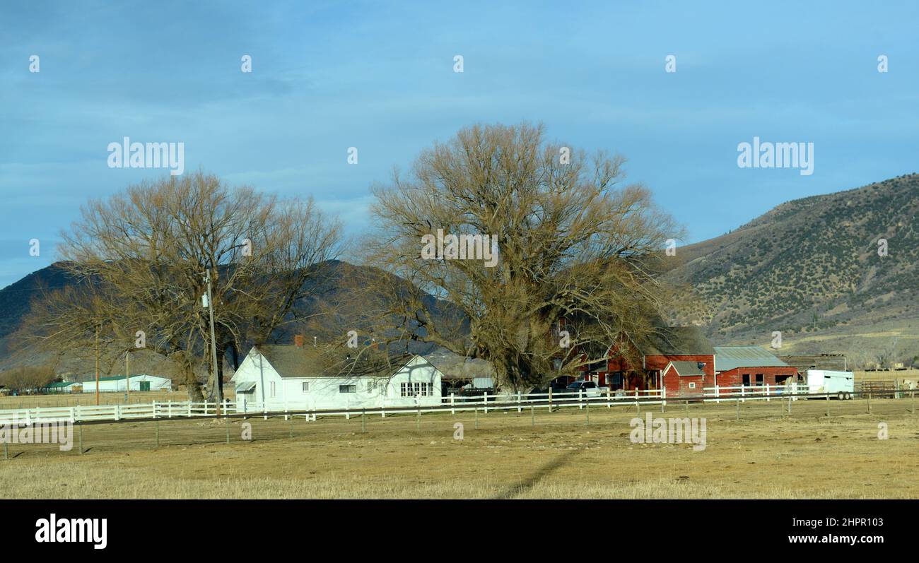 A ranch along state highway 32 in Kamas, Utah, USA Stock Photo - Alamy