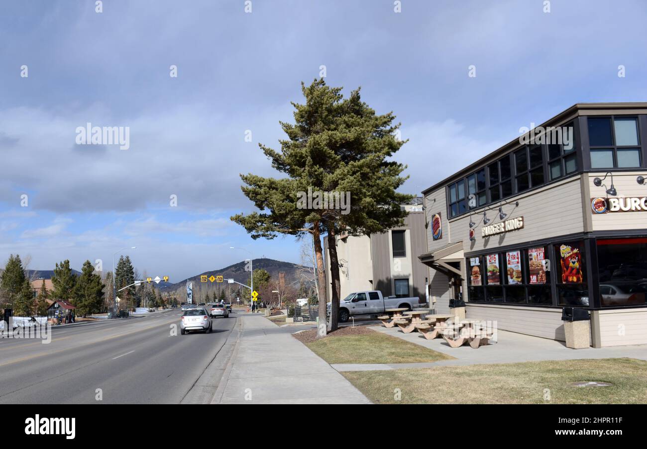 Burger King fast food restaurant along route 224 in Park City, Utah ...