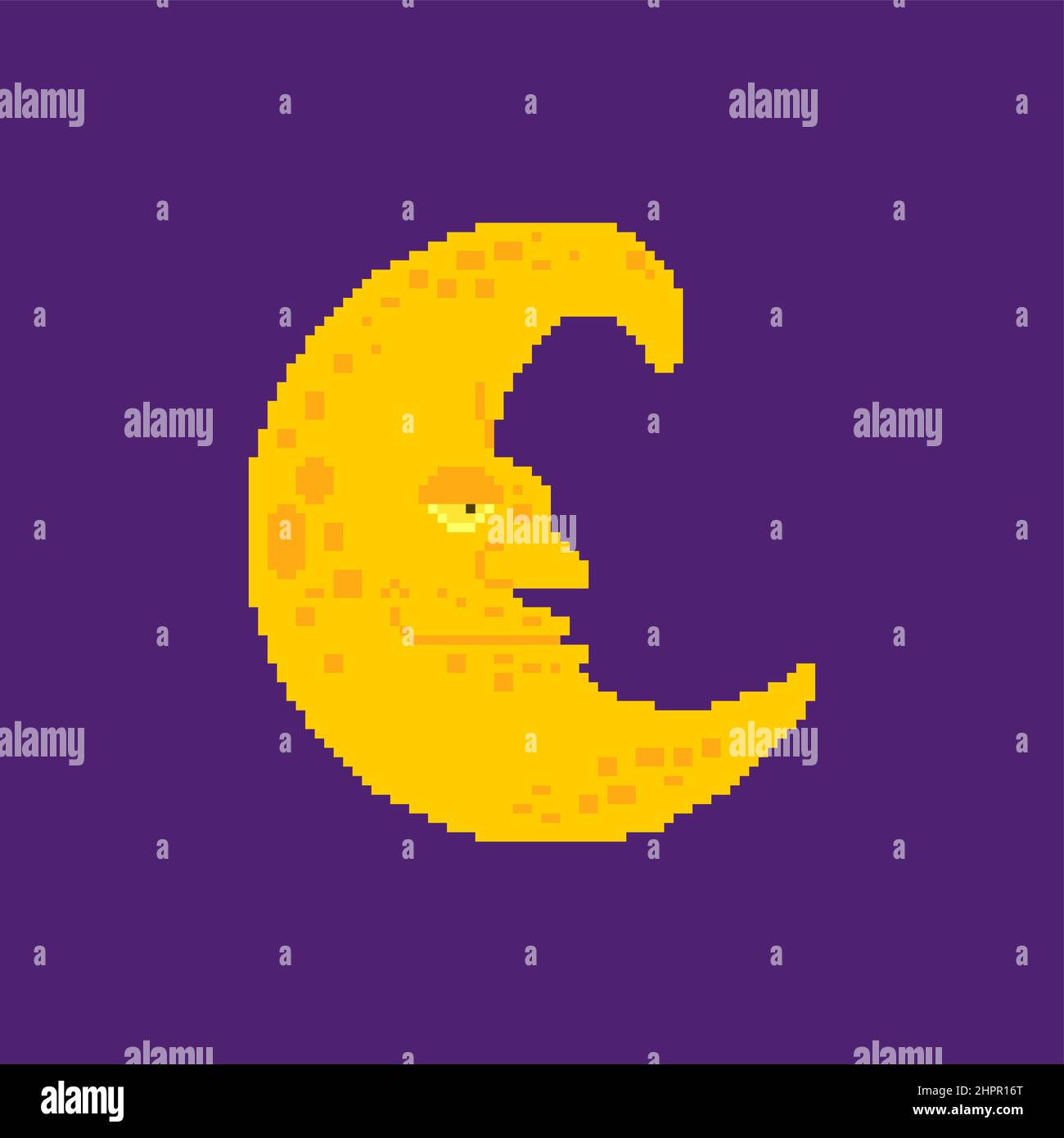 Moon cartoon pixel art hi-res stock photography and images - Alamy