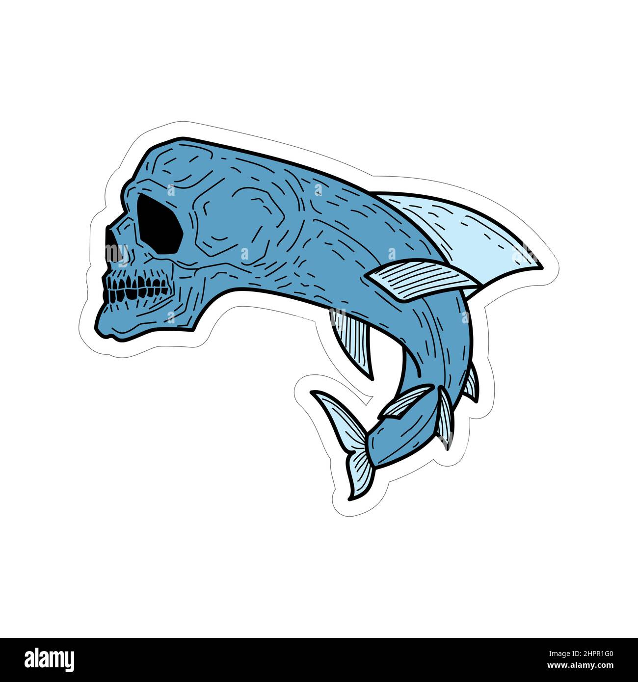 Skeleton of salmon Stock Vector Images - Alamy