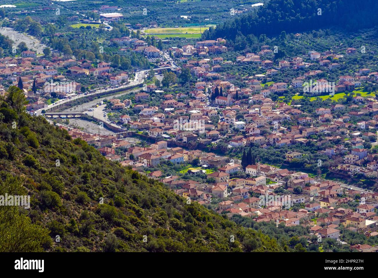 Leonidio, town in the Arcadia region of the Peleponnese area, Greece ...