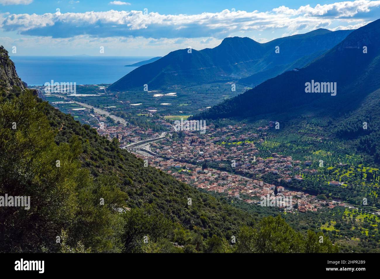 Leonidio, town in the Arcadia region of the Peleponnese area, Greece ...